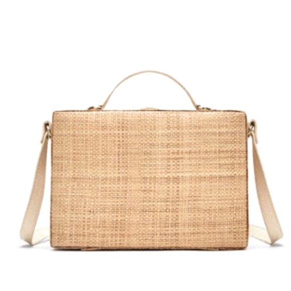 Zara | Bags | Zara Raffia Minaudire Box Bag | Poshmark